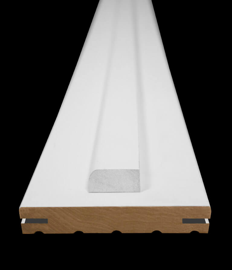 3-Panel MDF Door with Square Top, Solid Core, 1-3/4" Thick